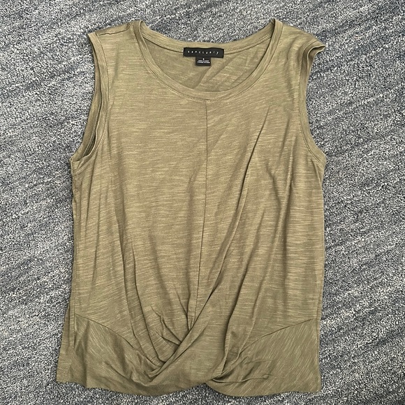 Sanctuary | Tops | Sanctuary Olive Green Knot Front Tank | Poshmark